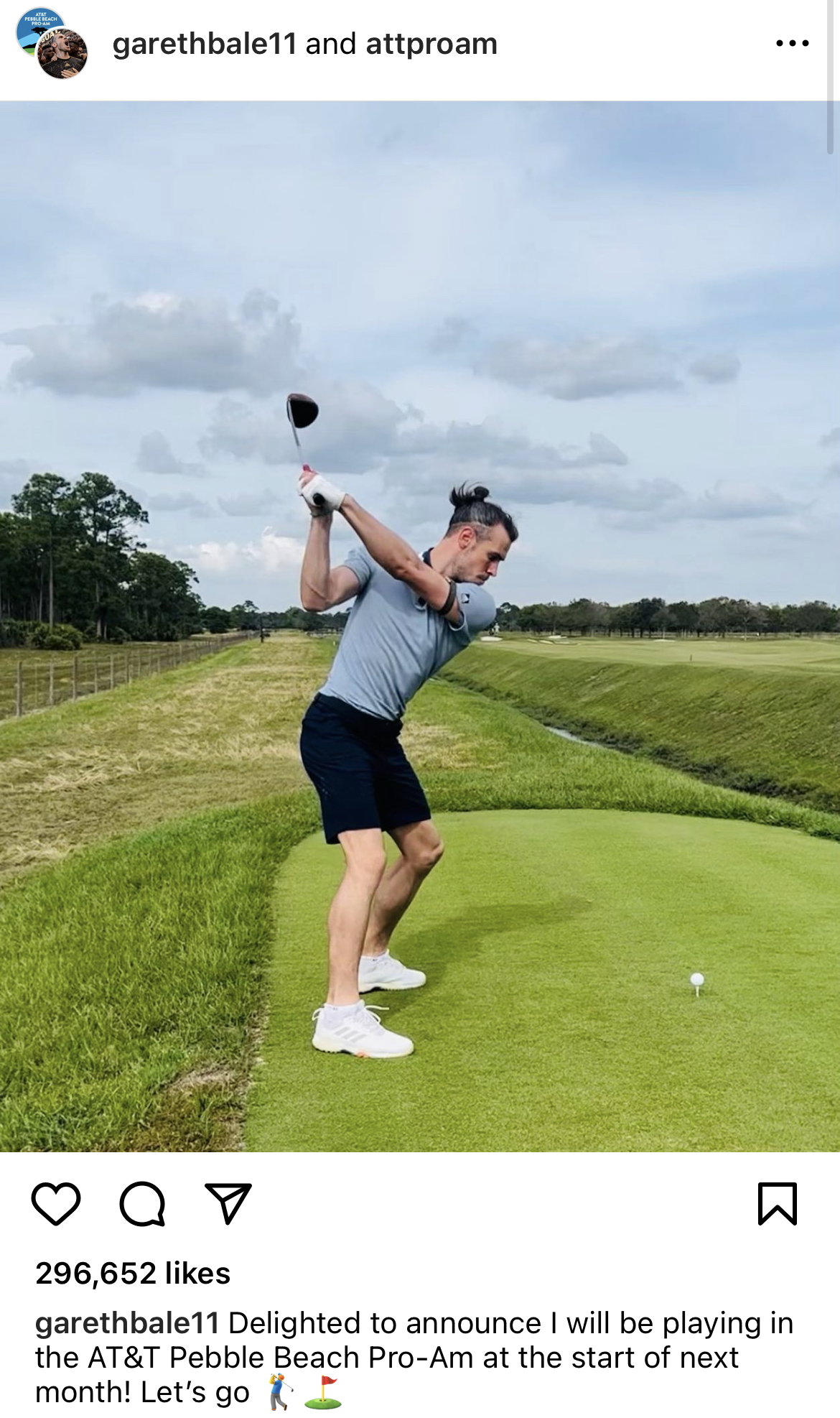 Less than one month after retiring from soccer, Gareth Bale will golf ...