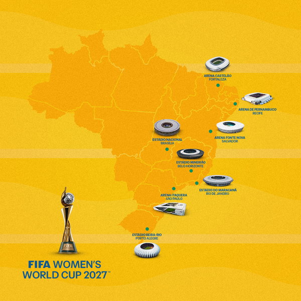 FIFA reveals 8 host venues for Women's World Cup in Brazil