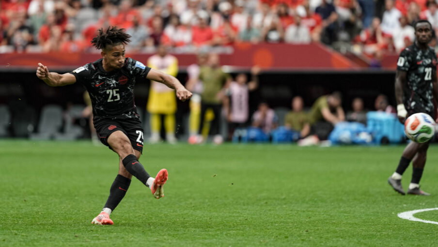 Canada's Nathan Saliba honours injured Ismael Kone after goal