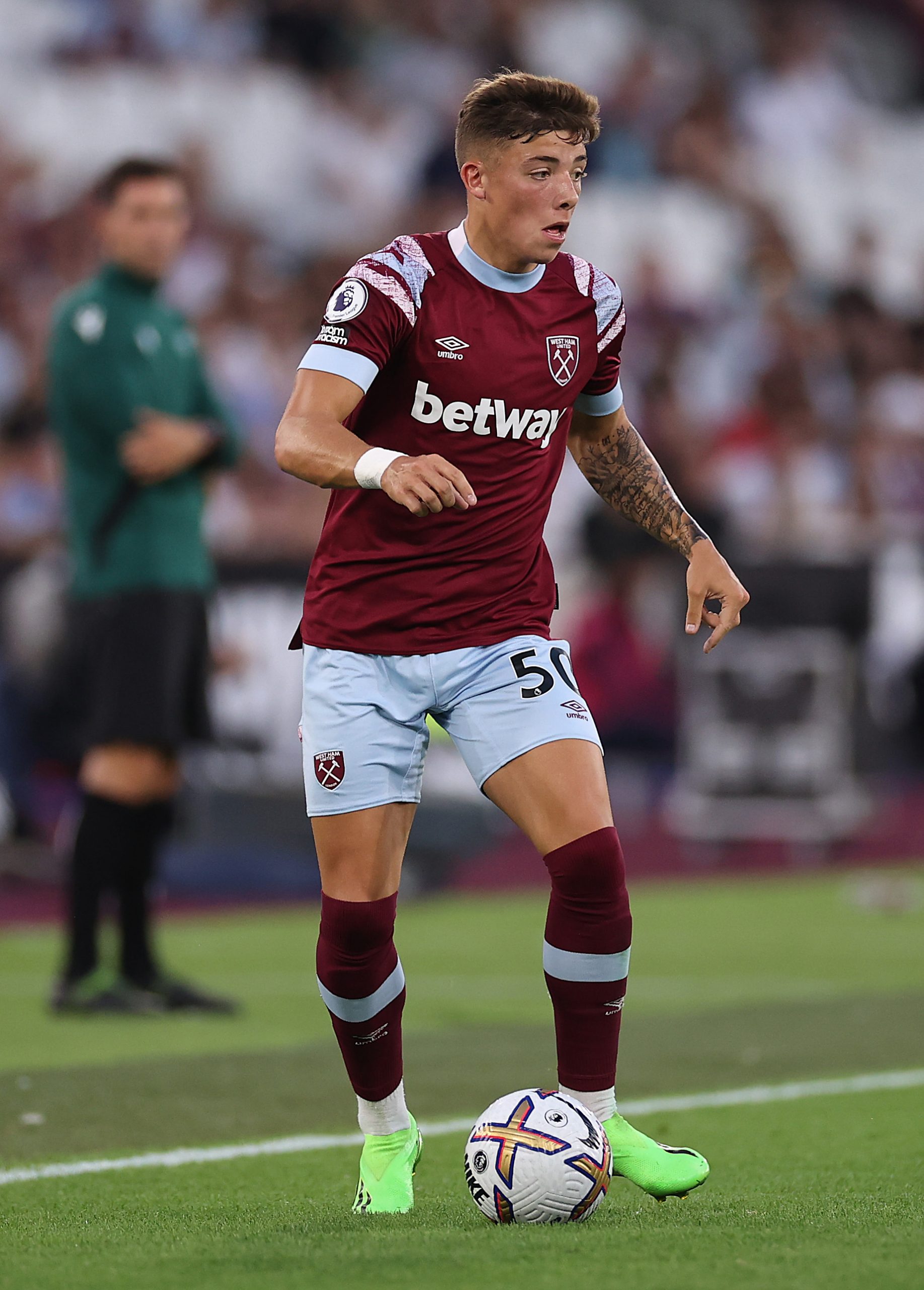West Ham defender Harrison Ashby in action - Read West Ham