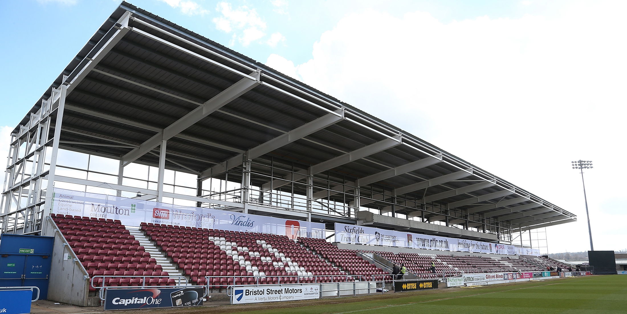 Gernal Views of East Stand at Northampton Town's Sixfields Stadium ...